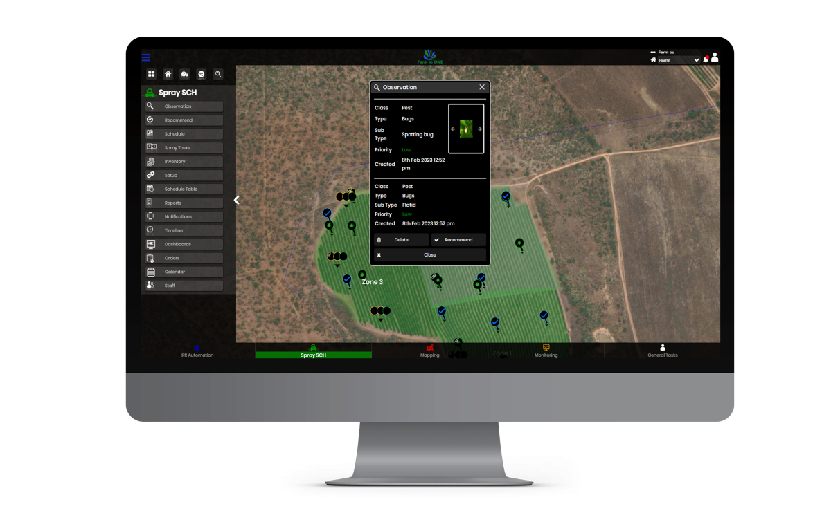 Spray Schedule – Farm in ONE
